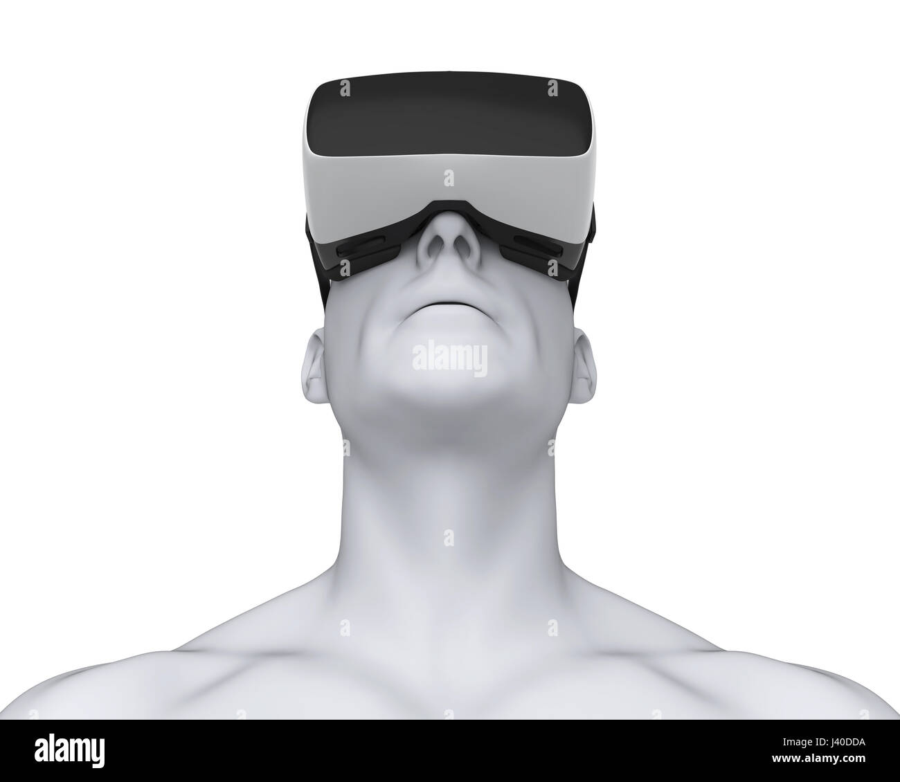 Human Wearing Virtual Reality Headset Stock Photo - Alamy