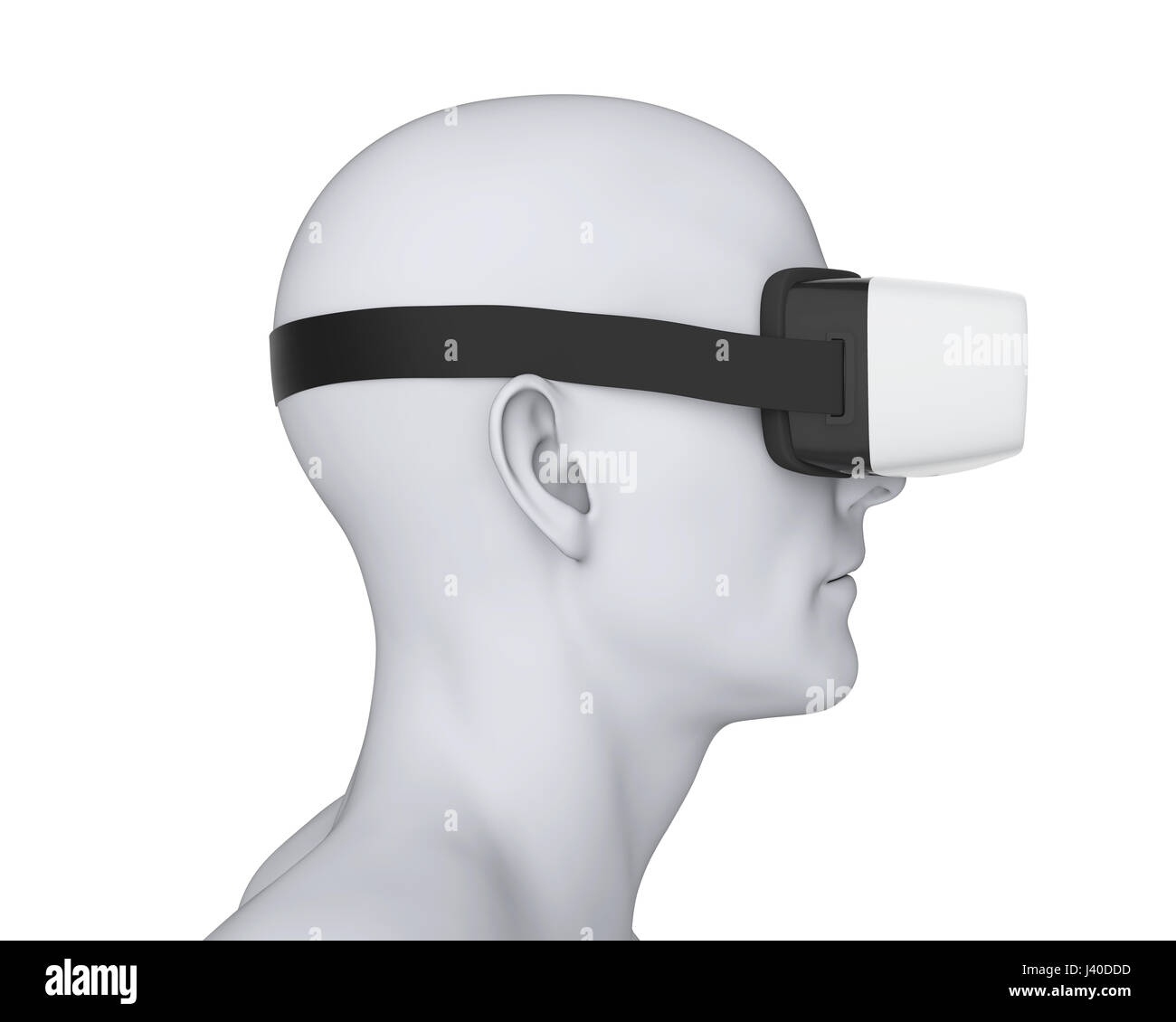 Human Wearing Virtual Reality Headset Stock Photo - Alamy