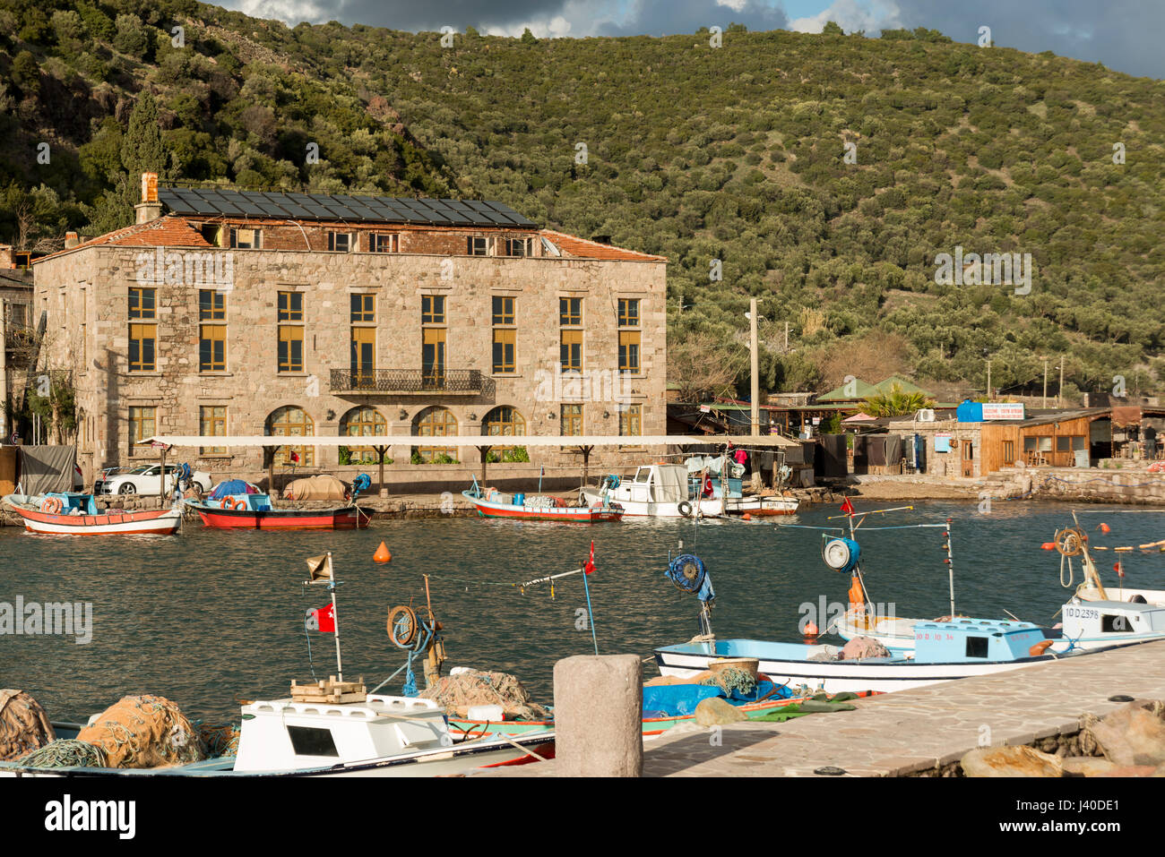 The ancient harbor of the ASSOS.he city was faced to the sea and people ...