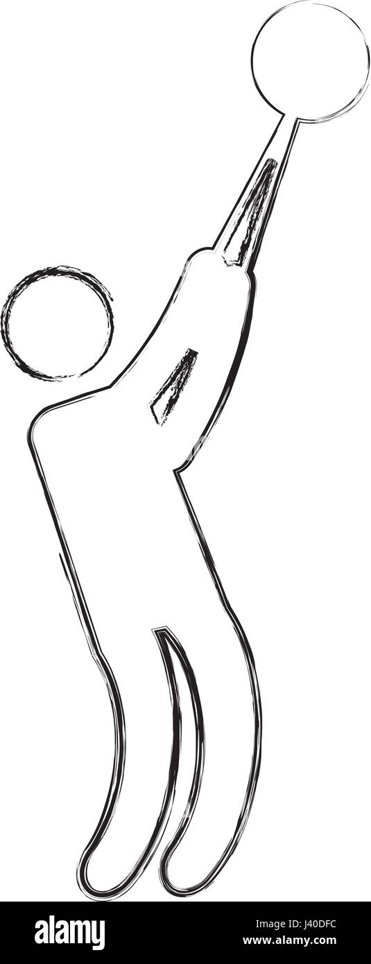 Silhouette of athlete practicing Bullet throw Stock Vector Image & Art ...