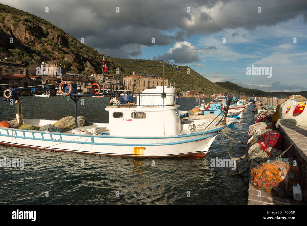 The ancient harbor of the ASSOS.he city was faced to the sea and people ...