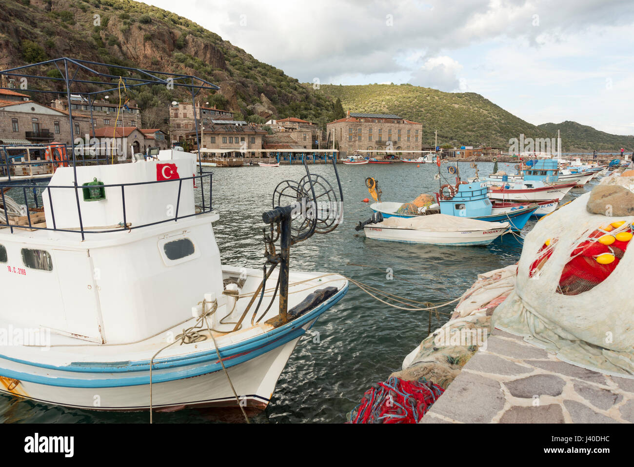 The ancient harbor of the ASSOS.he city was faced to the sea and people ...