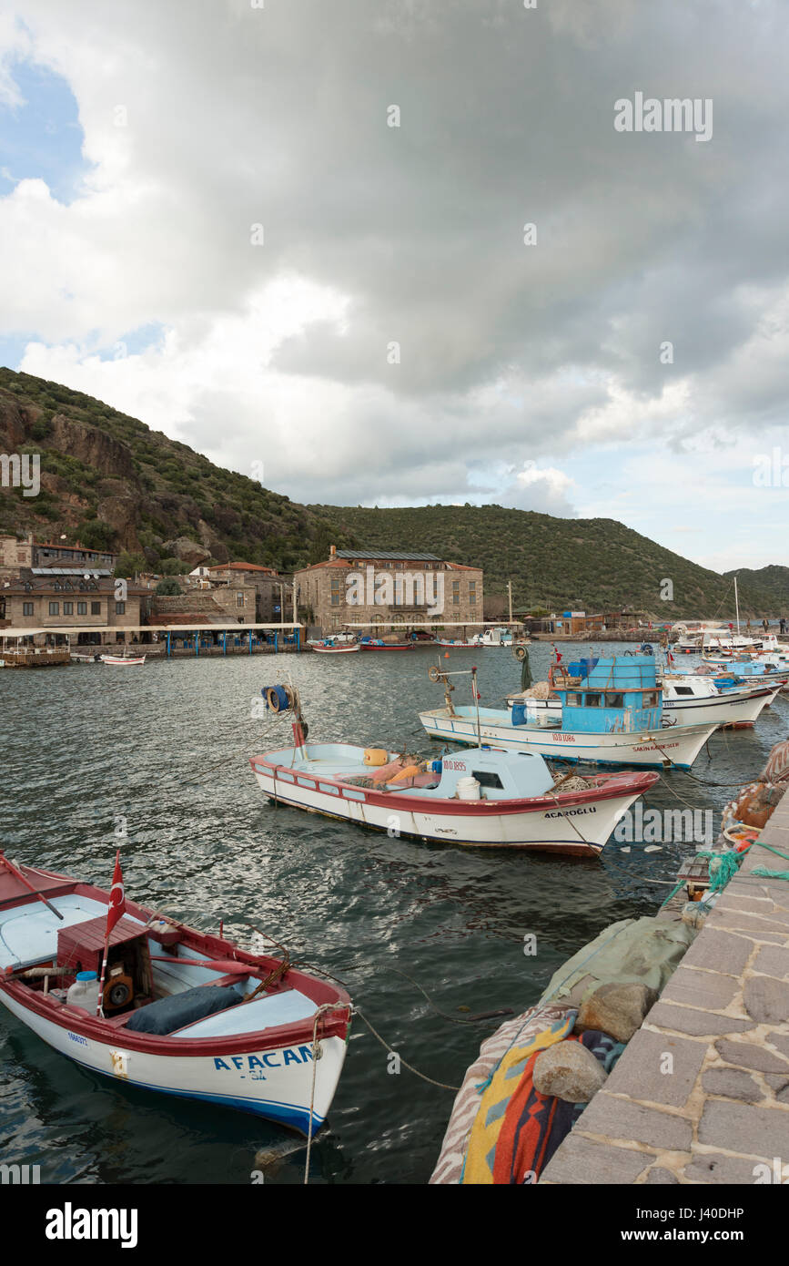 The ancient harbor of the ASSOS.he city was faced to the sea and people ...