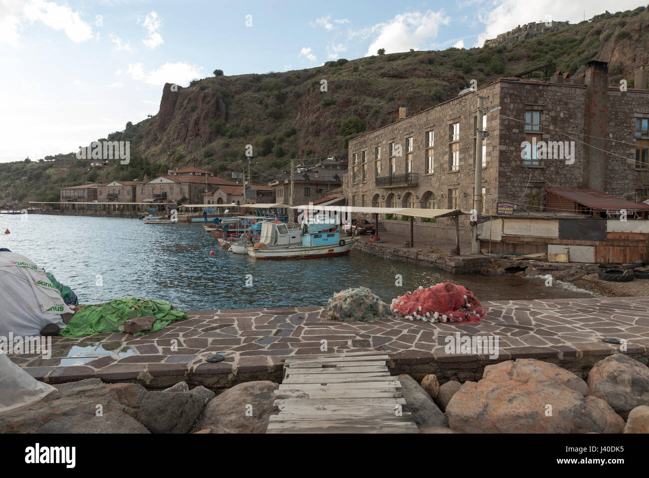 The ancient harbor of the ASSOS.he city was faced to the sea and people ...