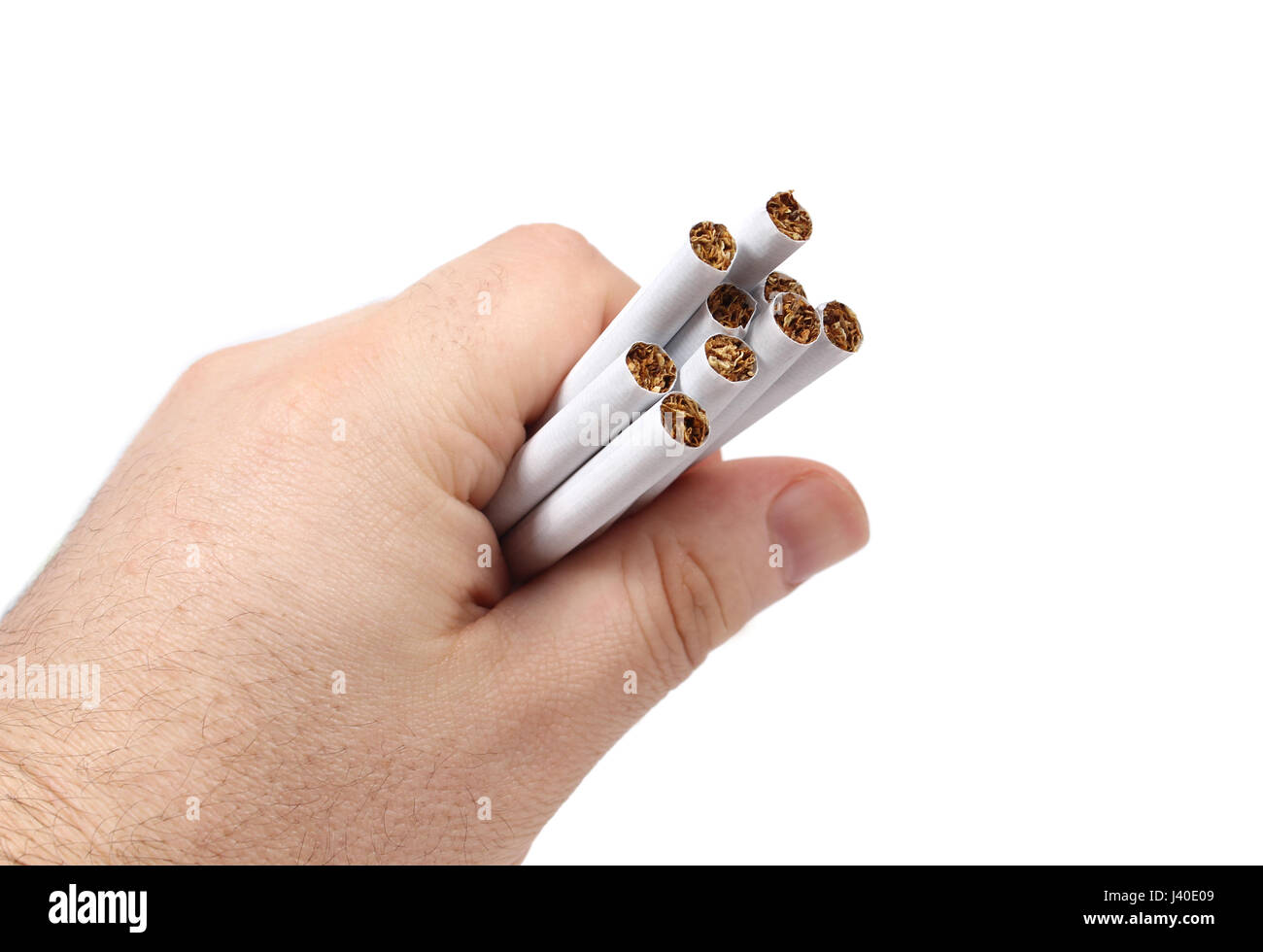 Cigarette in hand Stock Photo - Alamy