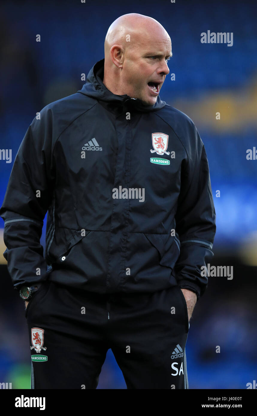 Middlesbrough manager Steve Agnew before the Premier League match at ...