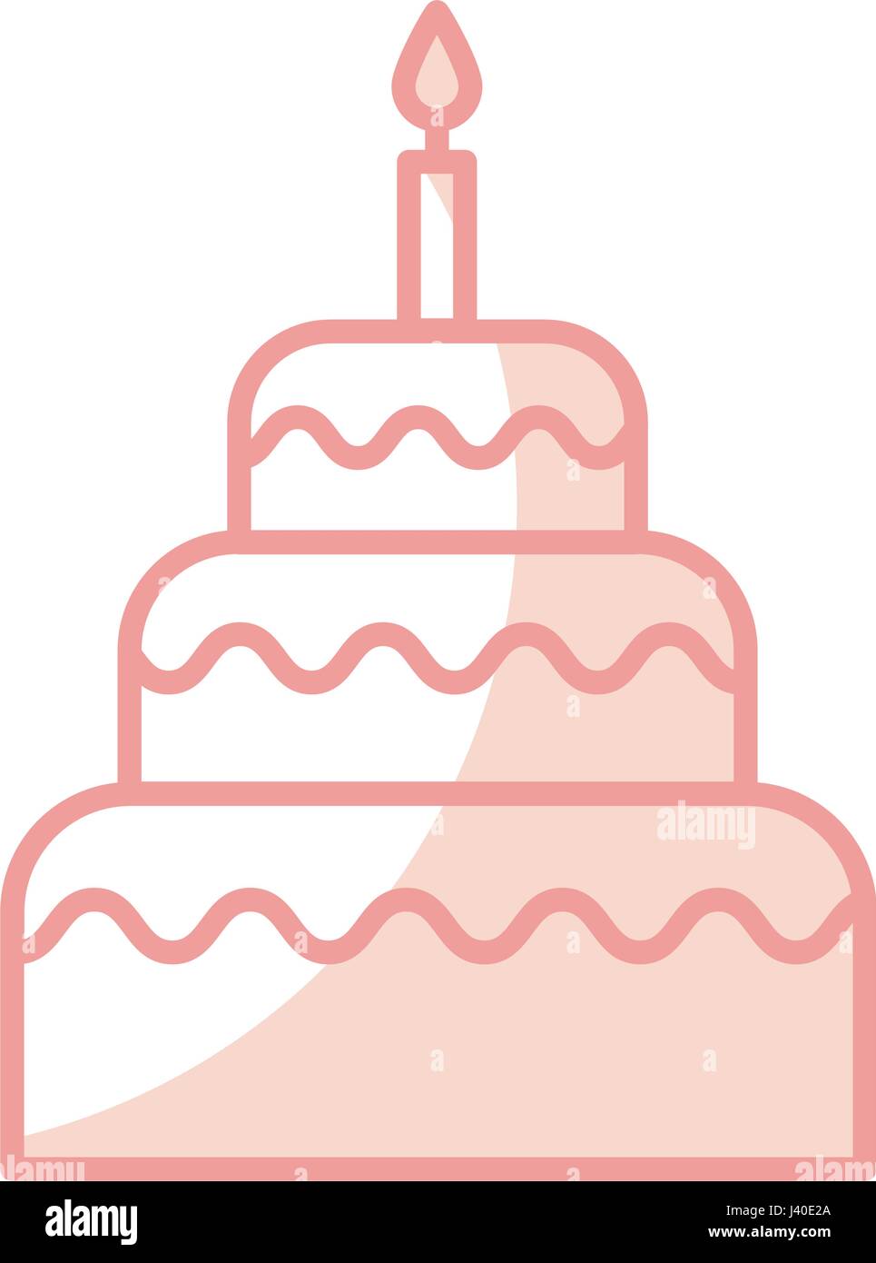 delicious birthday cake icon Stock Vector Image & Art - Alamy