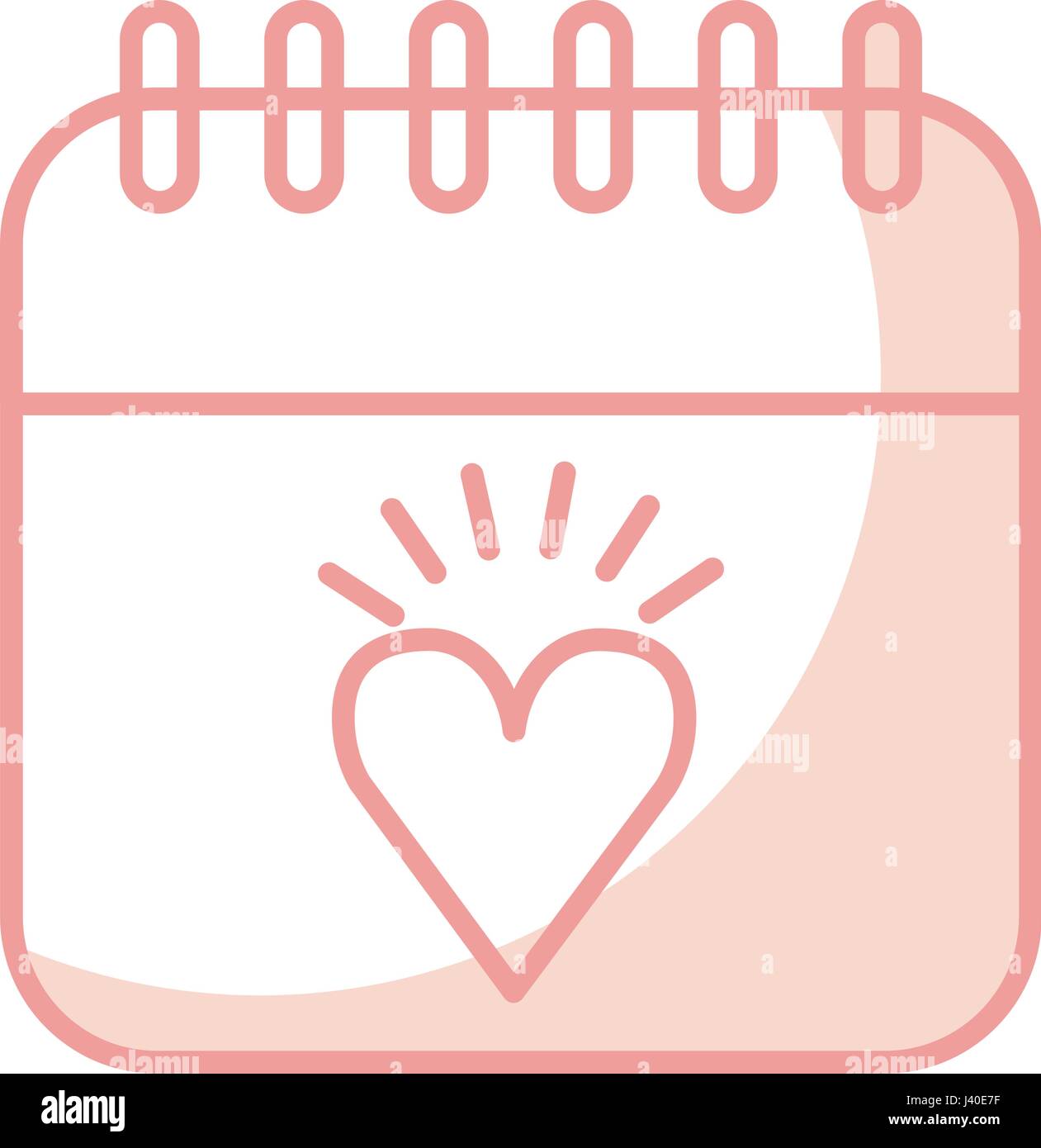 calendar with heart icon Stock Vector Image & Art - Alamy