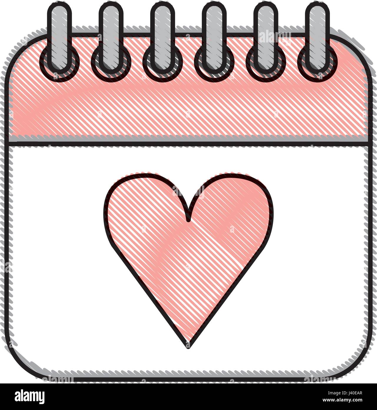 calendar with heart icon Stock Vector Image & Art - Alamy
