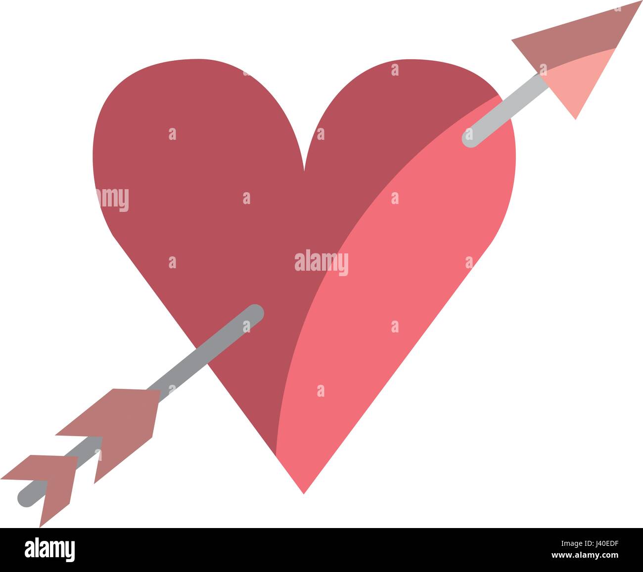 heart love with arrow romantic icon Stock Vector Image & Art - Alamy