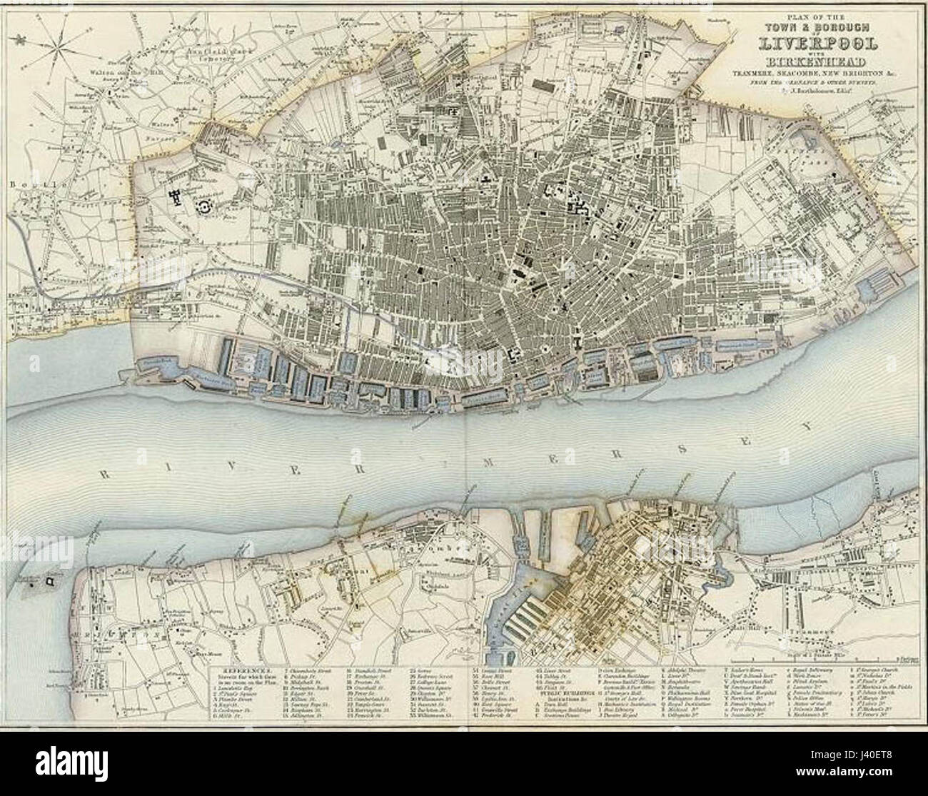 This map, created by J. Bartholomew in 1866, depicts the cities of ...