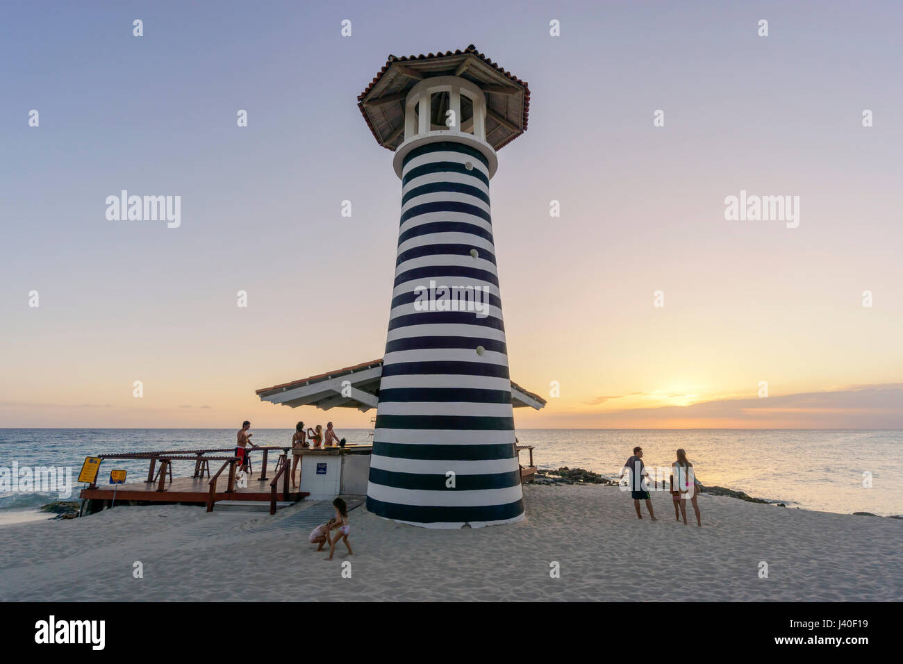 Playa Dominicus, The Lighthouse Beach Bar, sunset, Iberostar Hacienda ...