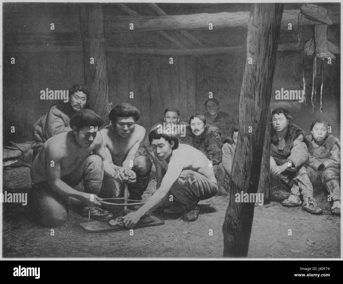 The Koryak people, an indigenous group from Siberia, conduct a ...