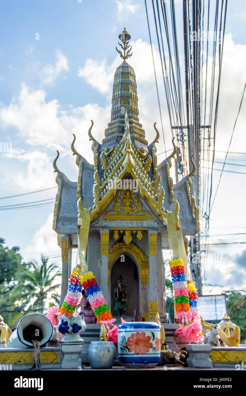 Traditional Spirit House Against Sky Stock Photo - Alamy