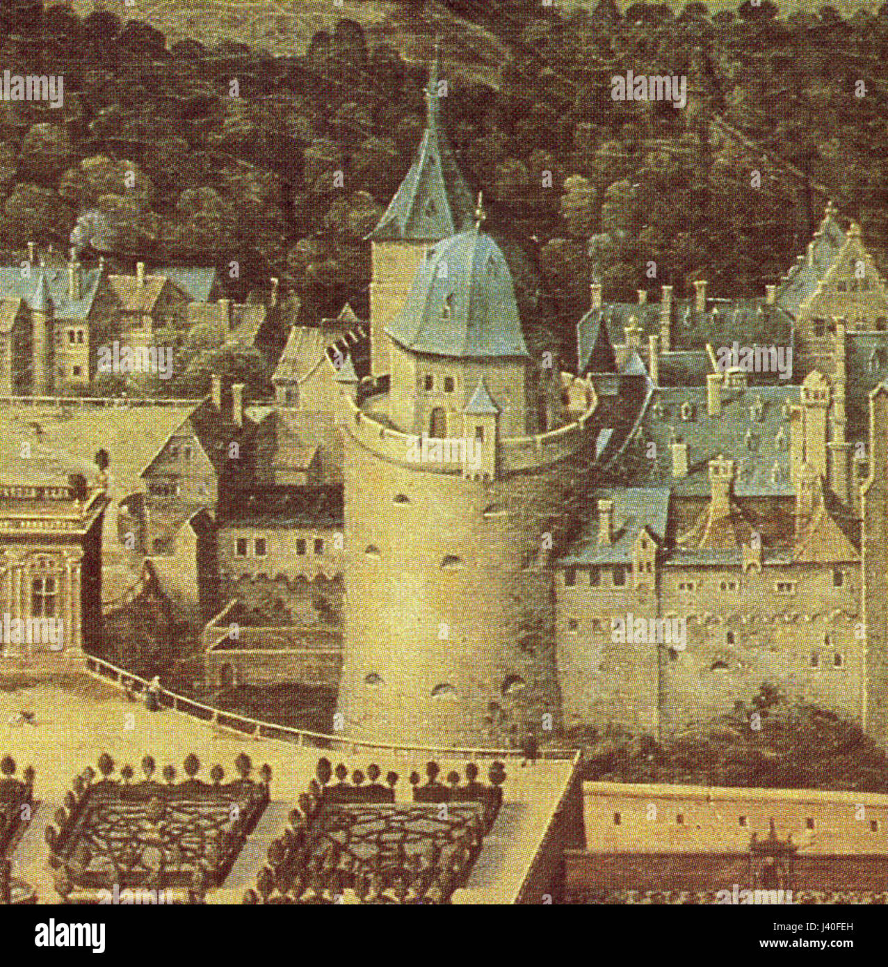 Krautturm des Heidelberger Schlosses von Jacques Fouquieres um 1618 Stock Photo - Alamy