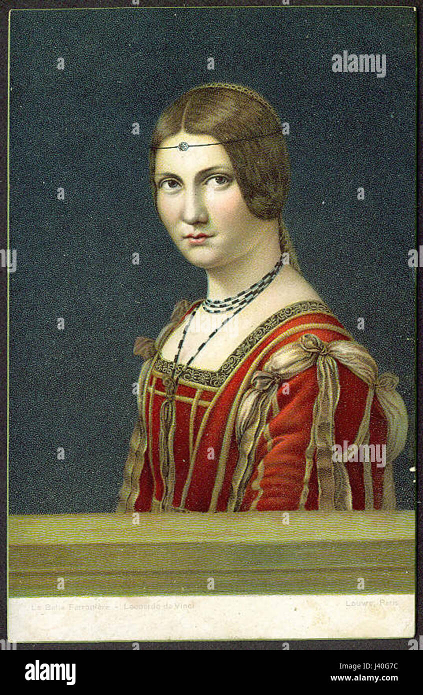 La Belle Ferroniere is a famous portrait, often attributed to Leonardo ...