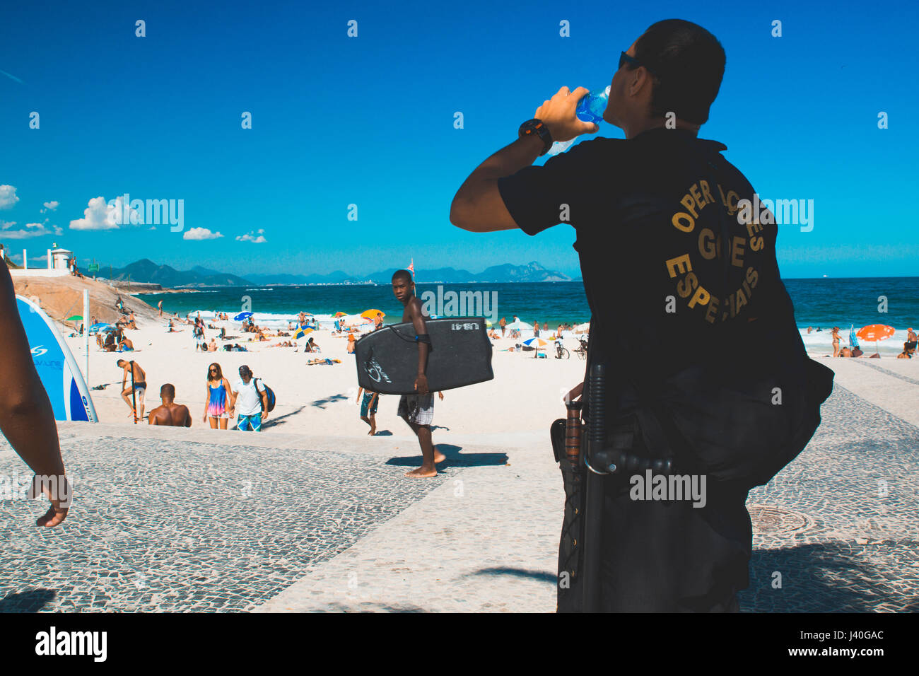 Brazil beach police hi-res stock photography and images - Alamy