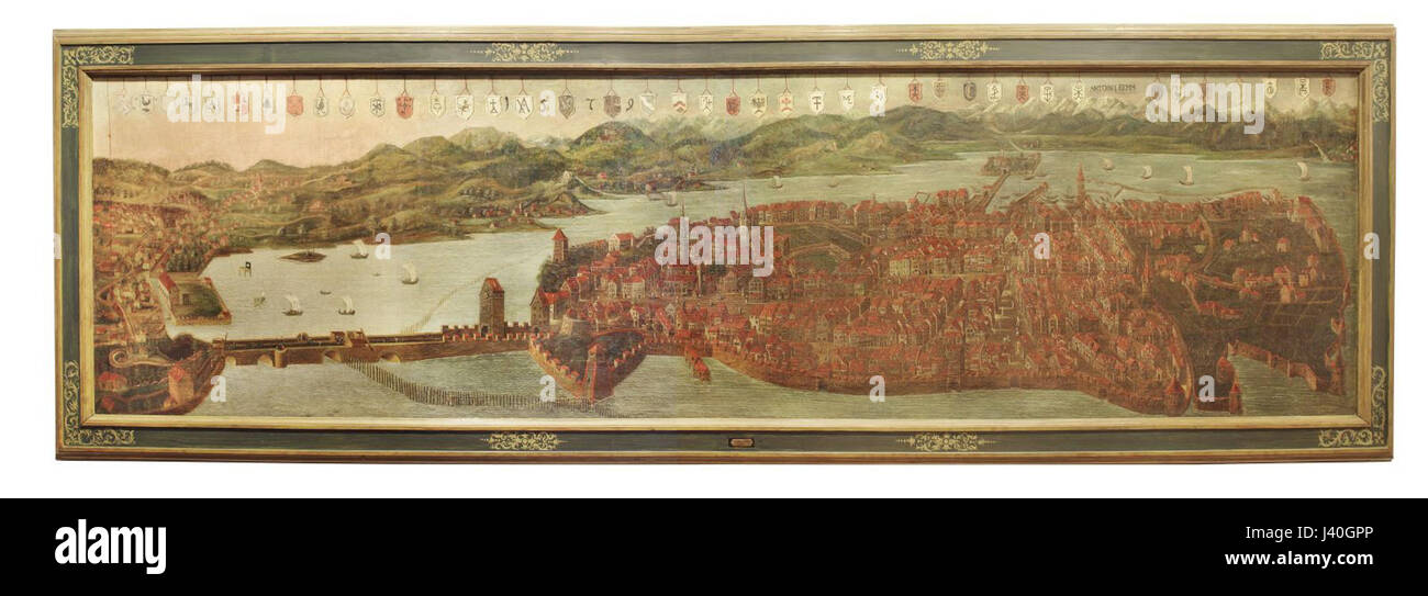 The Lindau Ansicht is a panoramic view from the year 1579, capturing ...