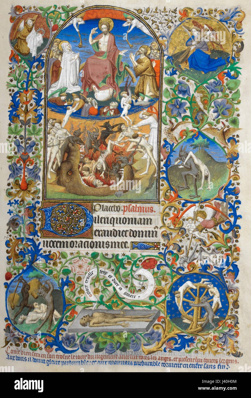 The 'Last Judgement' illustration in the British Library manuscript Add ...