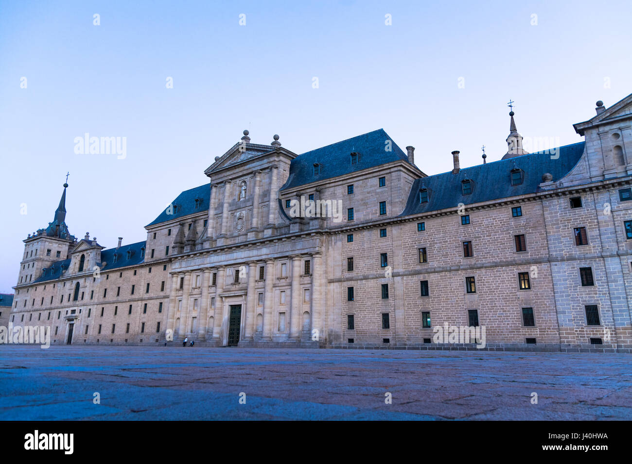 Main Facade of El Escorial Monastery Stock Photo - Alamy