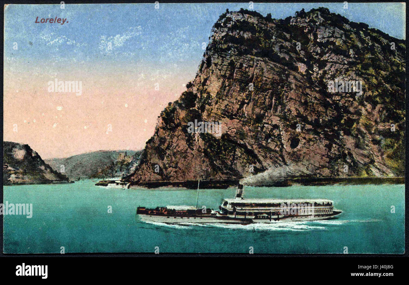The Loreley is a famous rock formation on the Rhine River in Germany ...