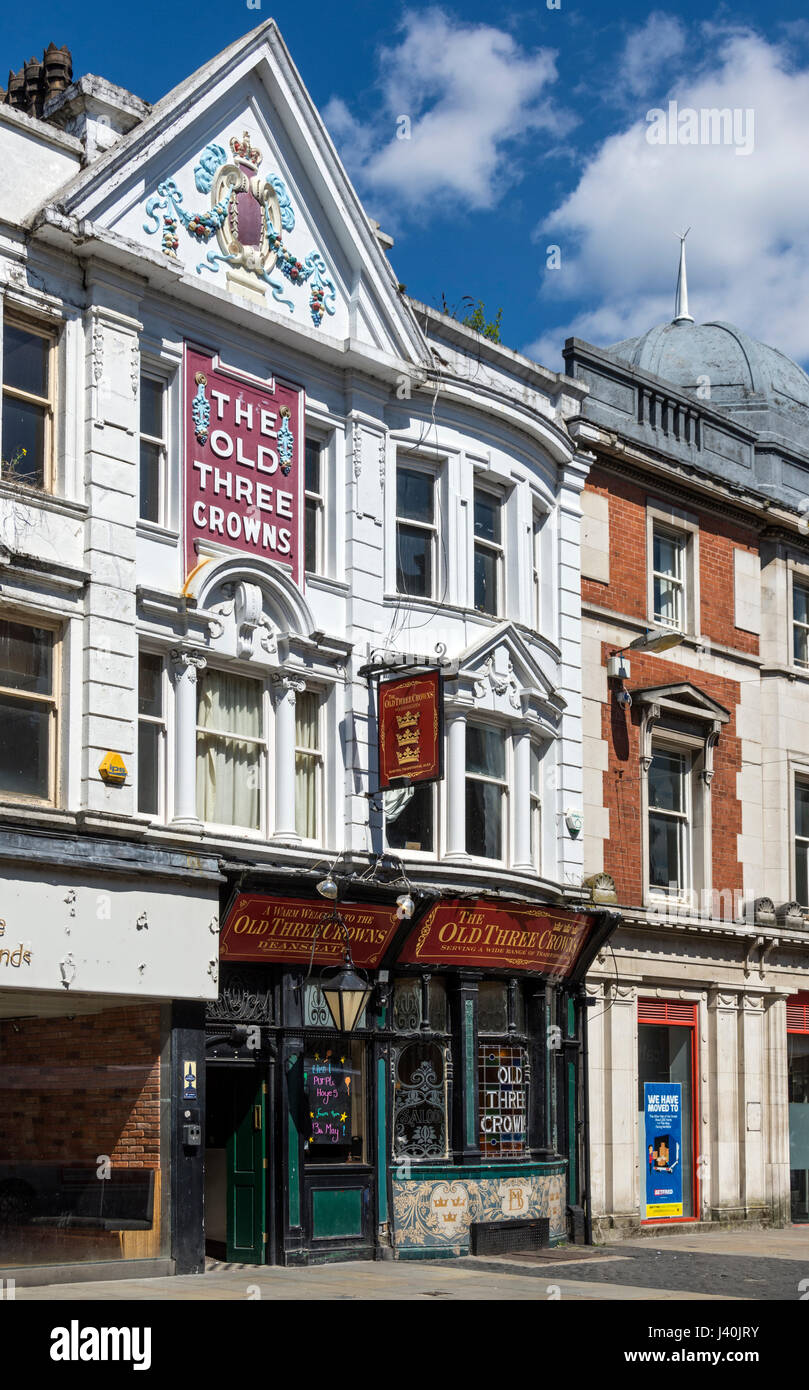The Old Three Crowns pub, on Deansgate, Bolton, Greater Manchester ...