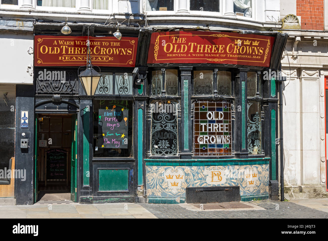The Old Three Crowns pub, on Deansgate, Bolton, Greater Manchester ...