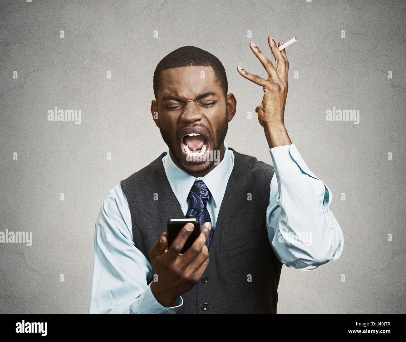 Closeup portrait mad pissed off business man, corporate executive ...