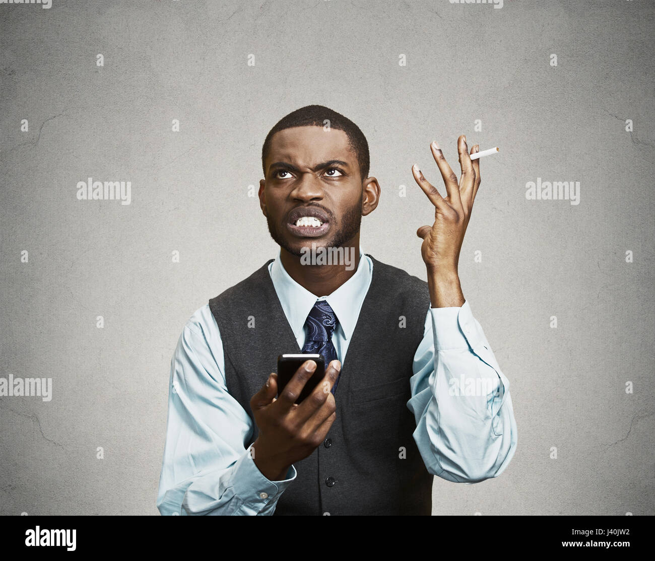 Closeup portrait mad pissed off business man, corporate executive ...