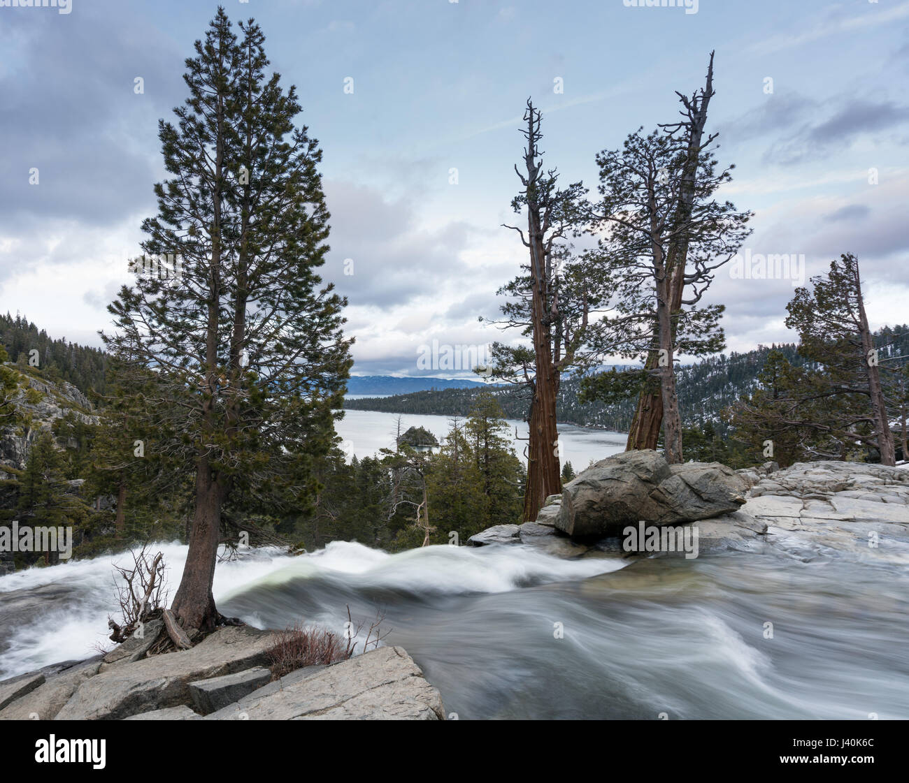 Emerald Bay on Lake Tahoe with Lower Eagle Falls Stock Photo - Alamy