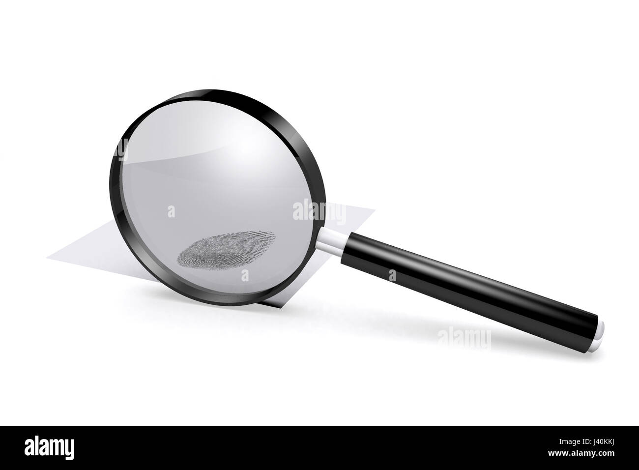 Forensic Magnifier on Fingerprint Stock Photo - Alamy