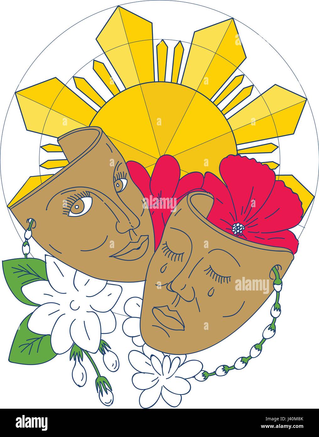 Philippine National Flower Sampaguita Drawing
