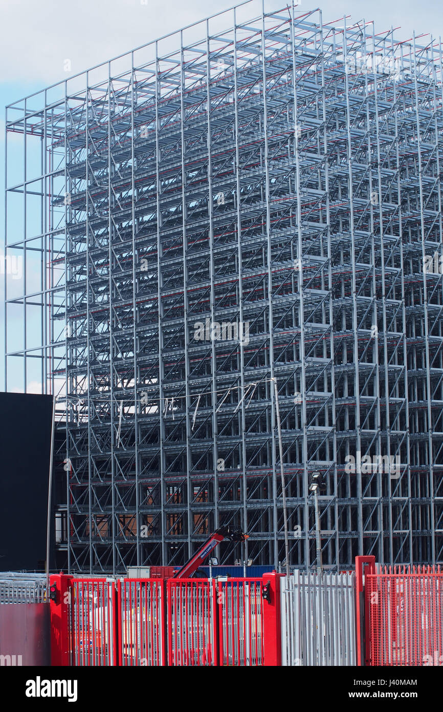 Large scale scaffolding on construction site Stock Photo - Alamy