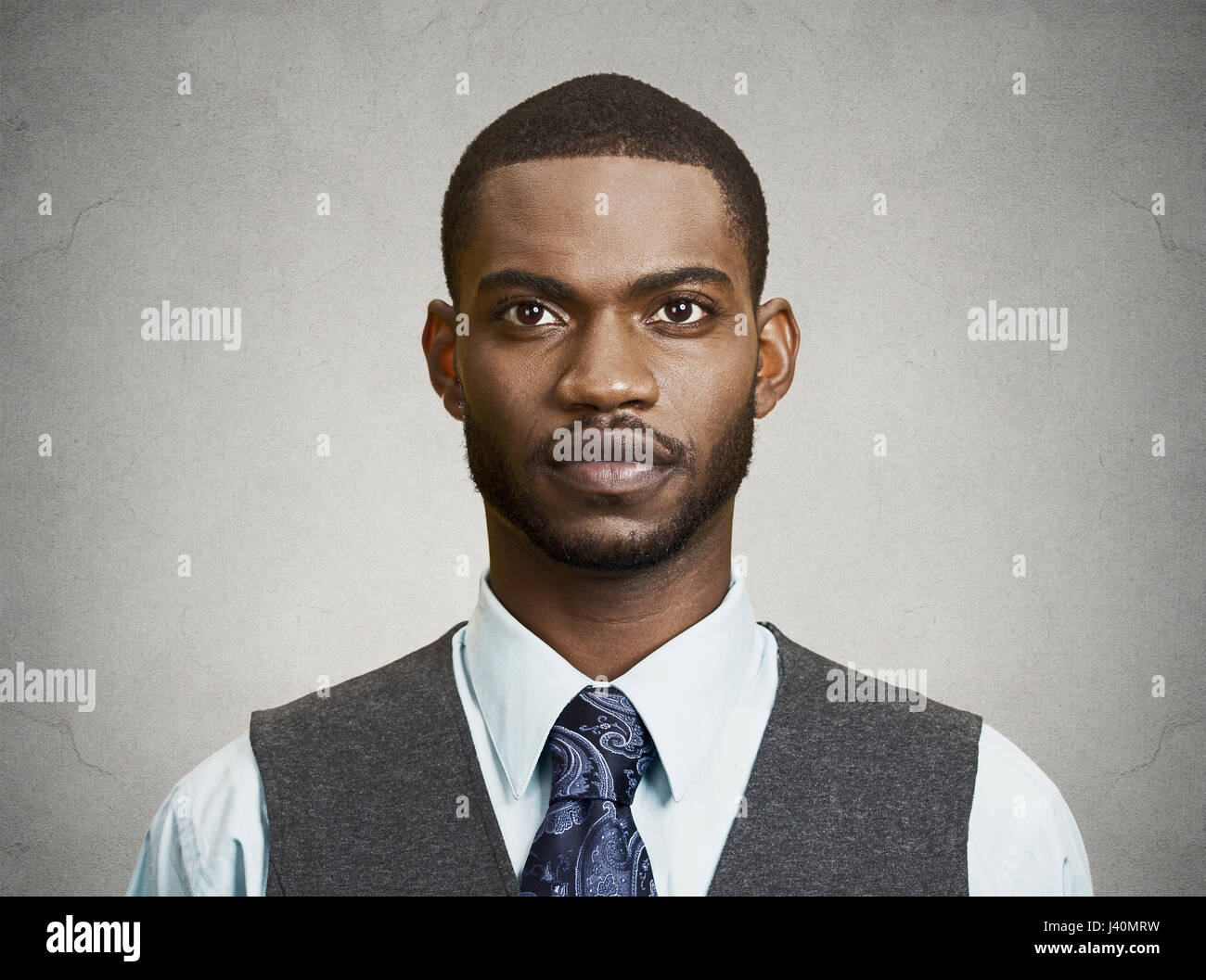 Closeup portrait, headshot, handsome happy, young, serious business man ...