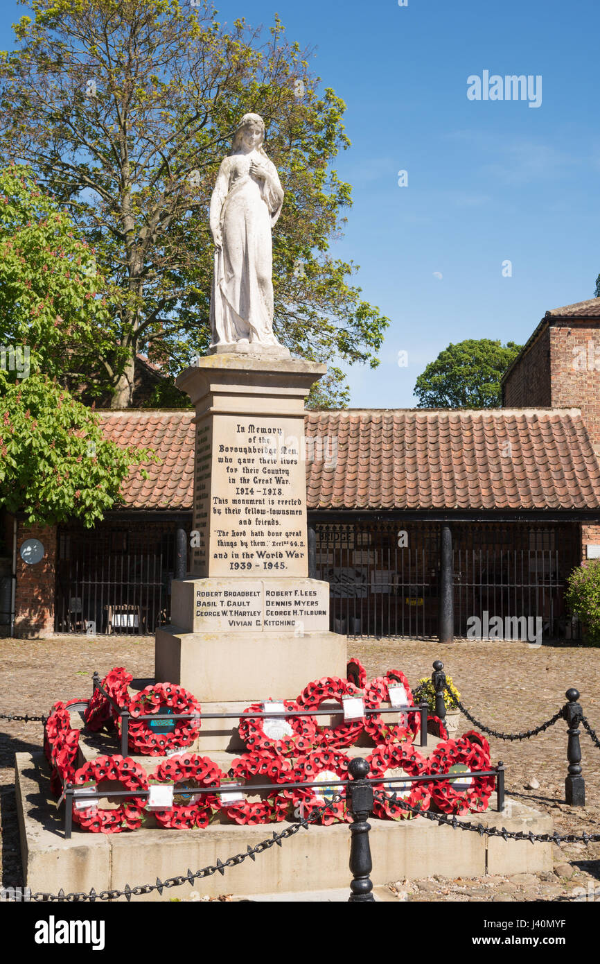 The war memorial in Hall Square, Boroughbridge, North Yorkshire ...