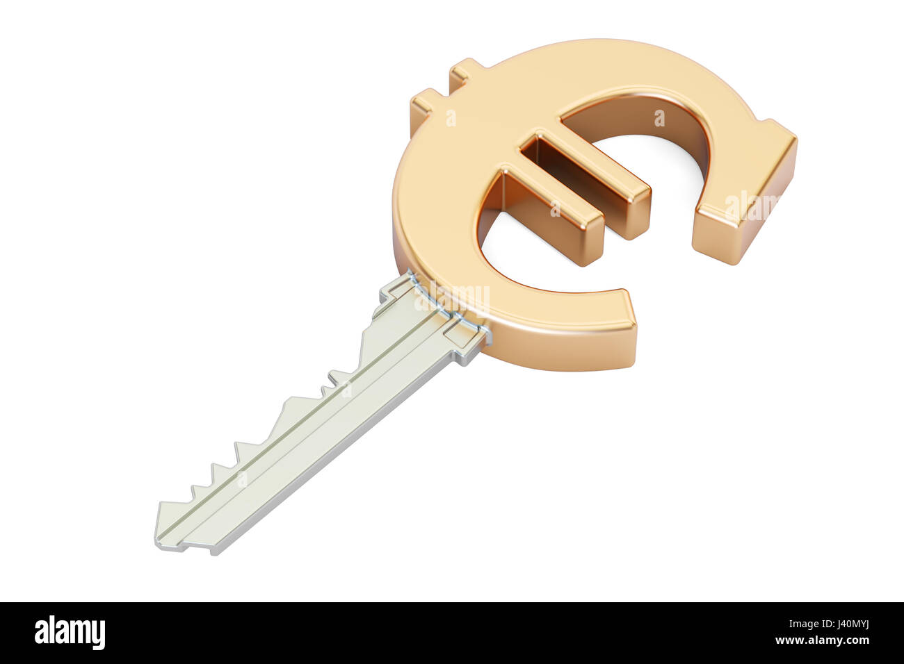 Euro Key, 3D rendering isolated on white background Stock Photo - Alamy