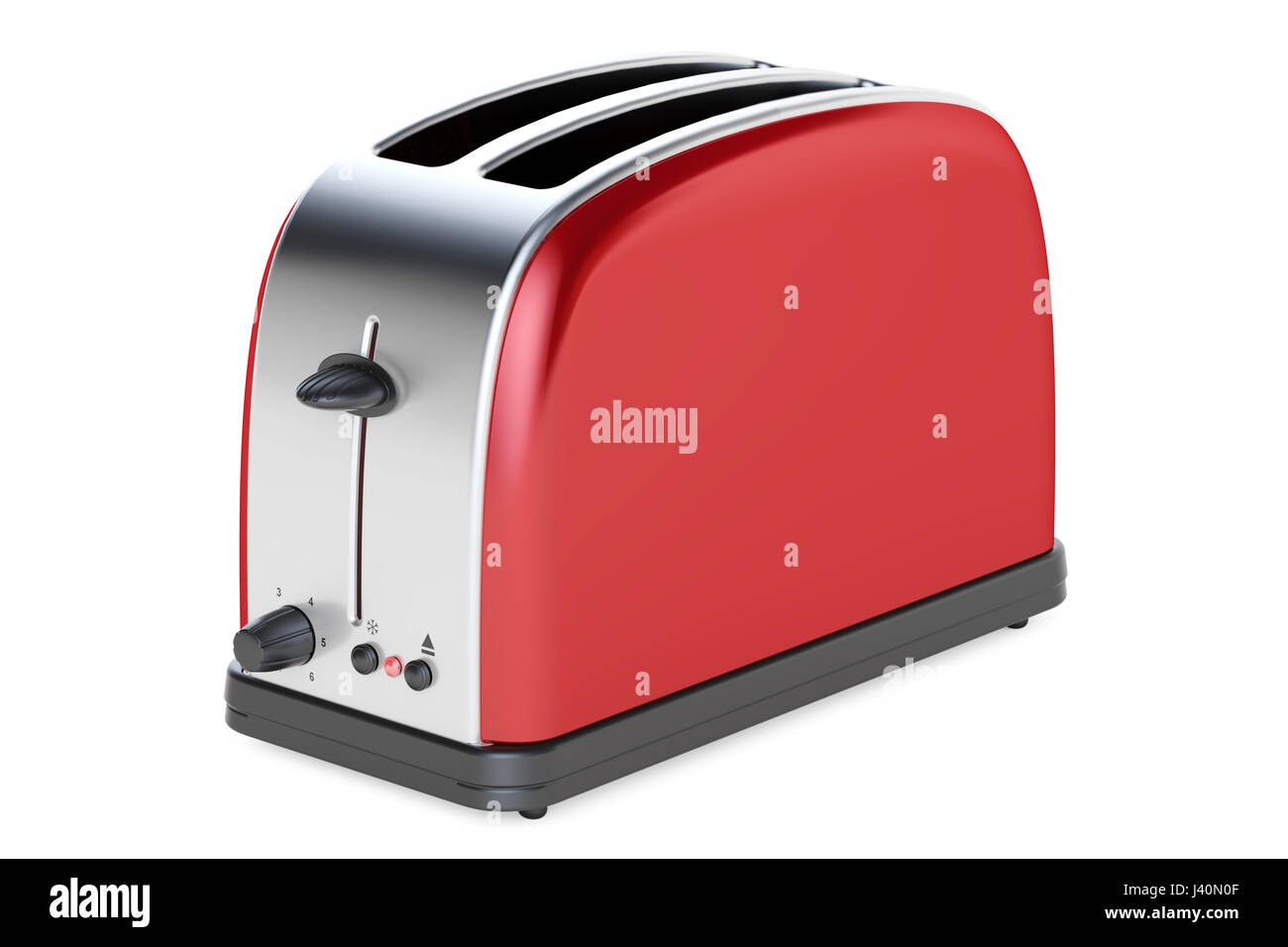 Red toaster, 3D rendering isolated on white background Stock Photo - Alamy