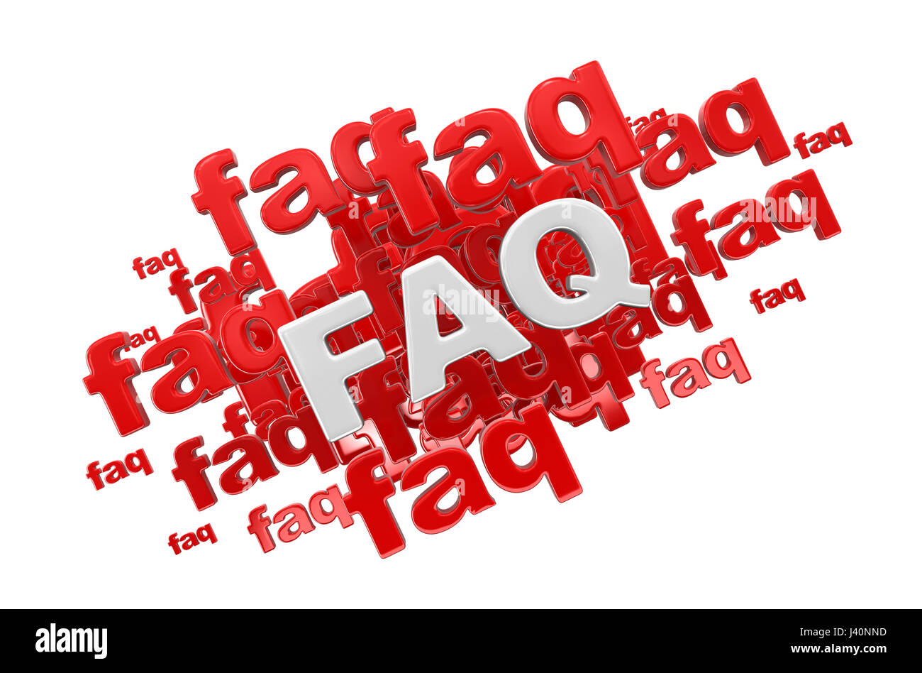 Word FAQ. Image with clipping path Stock Photo - Alamy