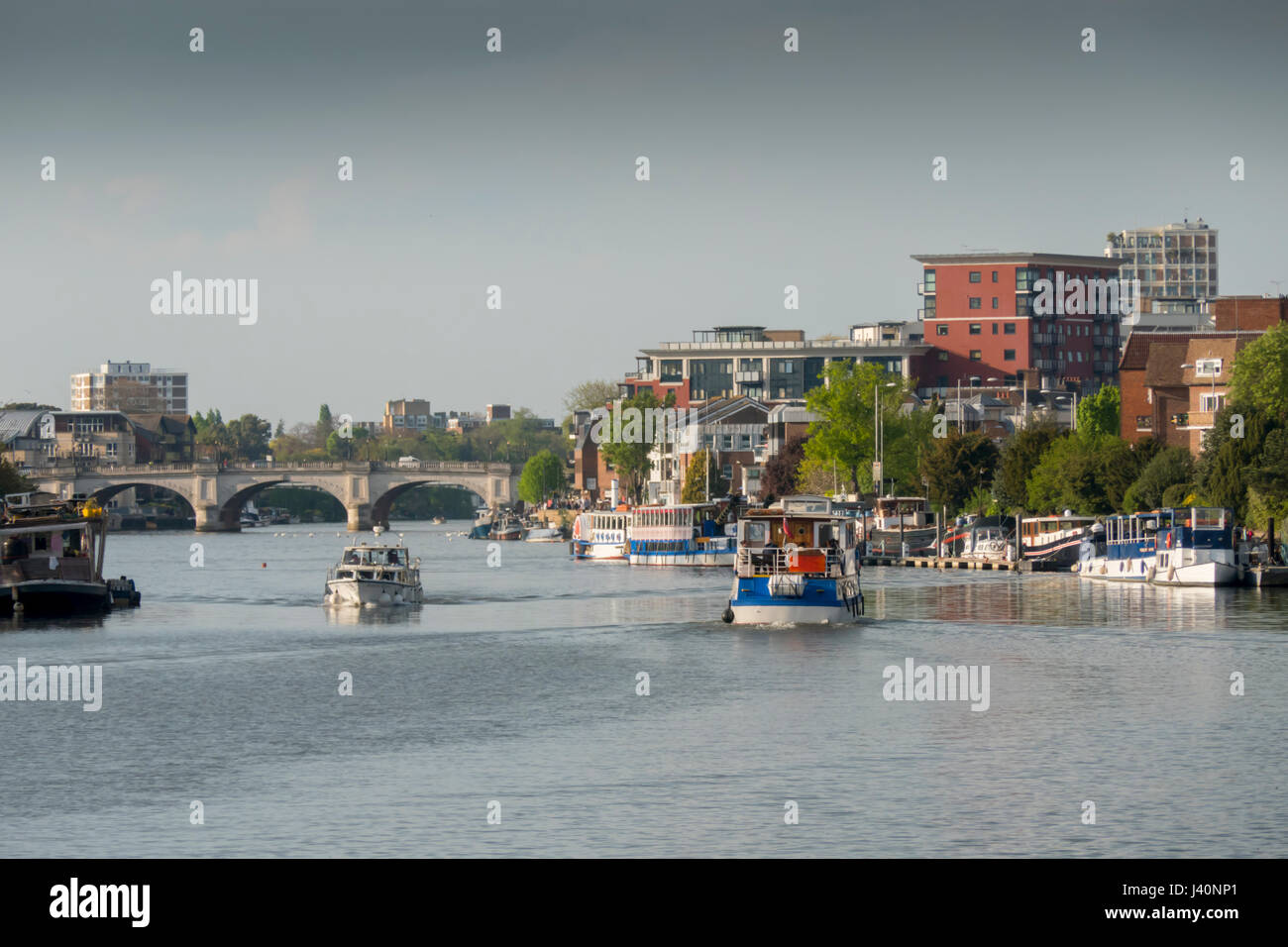 UK, England, Surrey, Kingston upon Thames river scene Stock Photo - Alamy