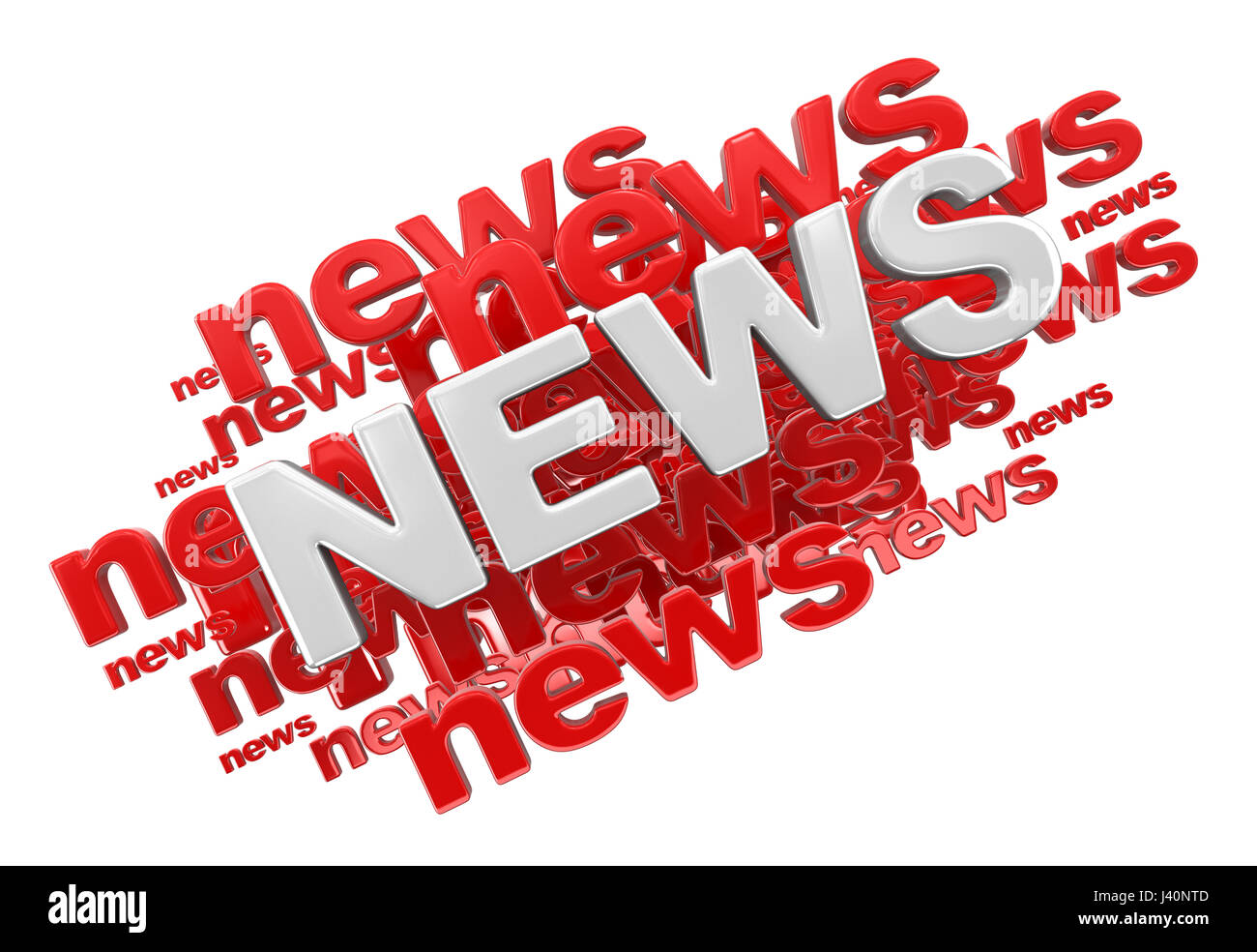 Word News. Image with clipping path Stock Photo - Alamy