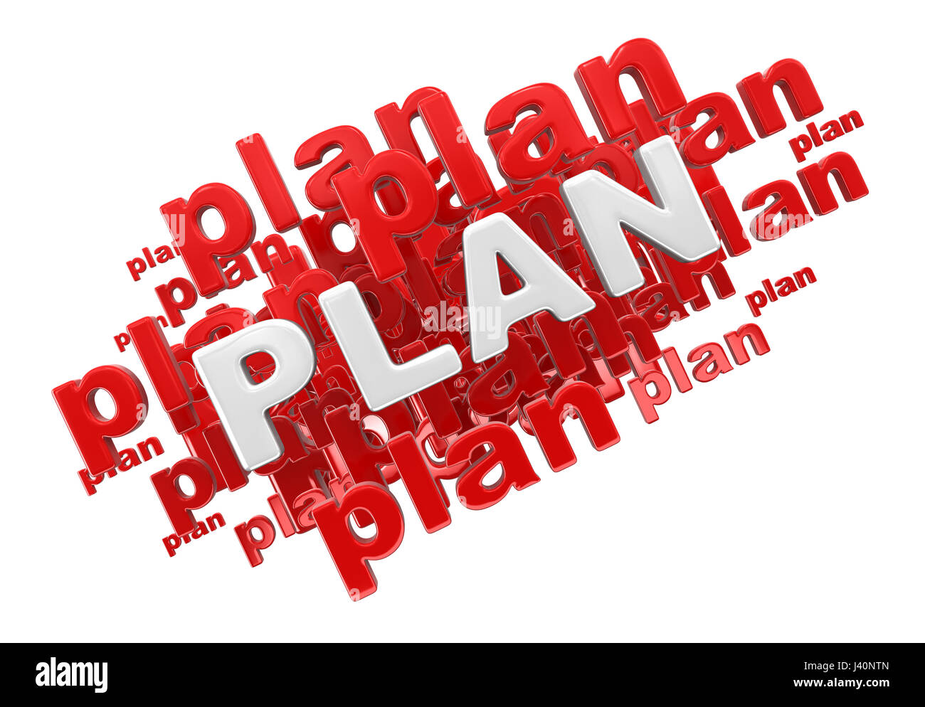 Word plan. Image with clipping path Stock Photo - Alamy