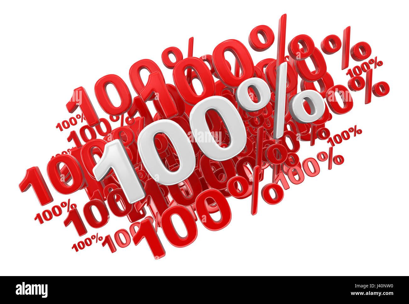 Sign 100%. Image with clipping path Stock Photo - Alamy