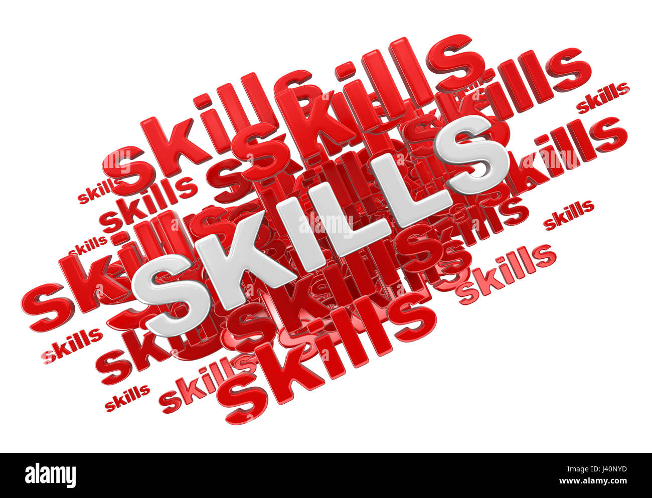 Word Skills. Image with clipping path Stock Photo - Alamy