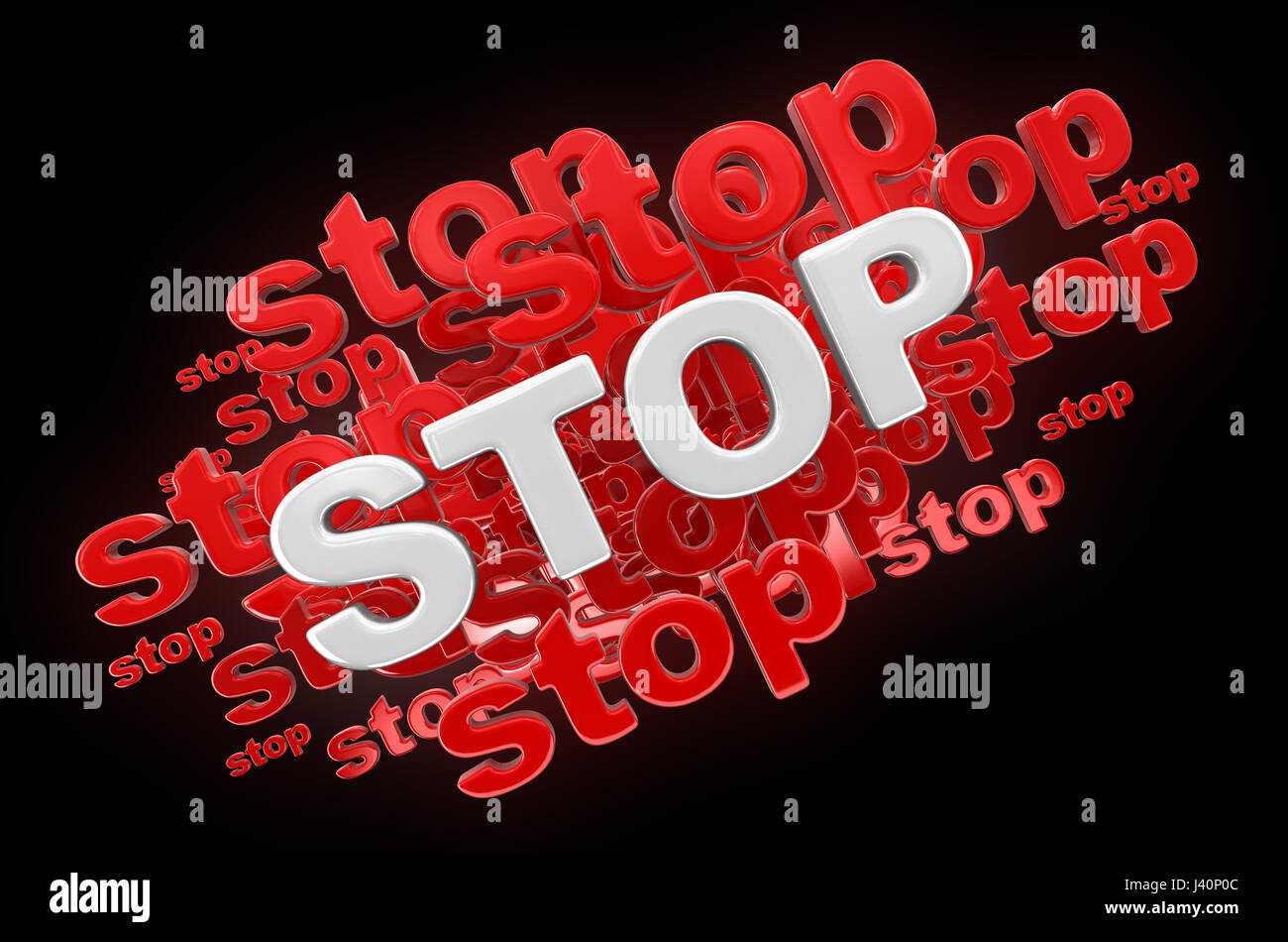 Word stop. Image with clipping path Stock Photo - Alamy