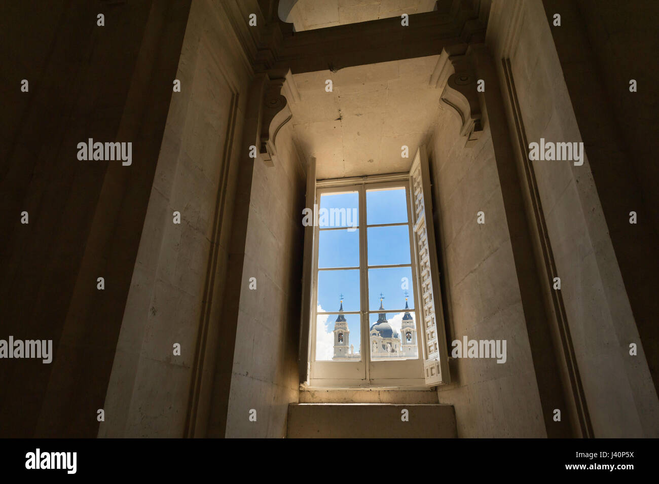 Window of the Royal Palace in Madrid Stock Photo - Alamy