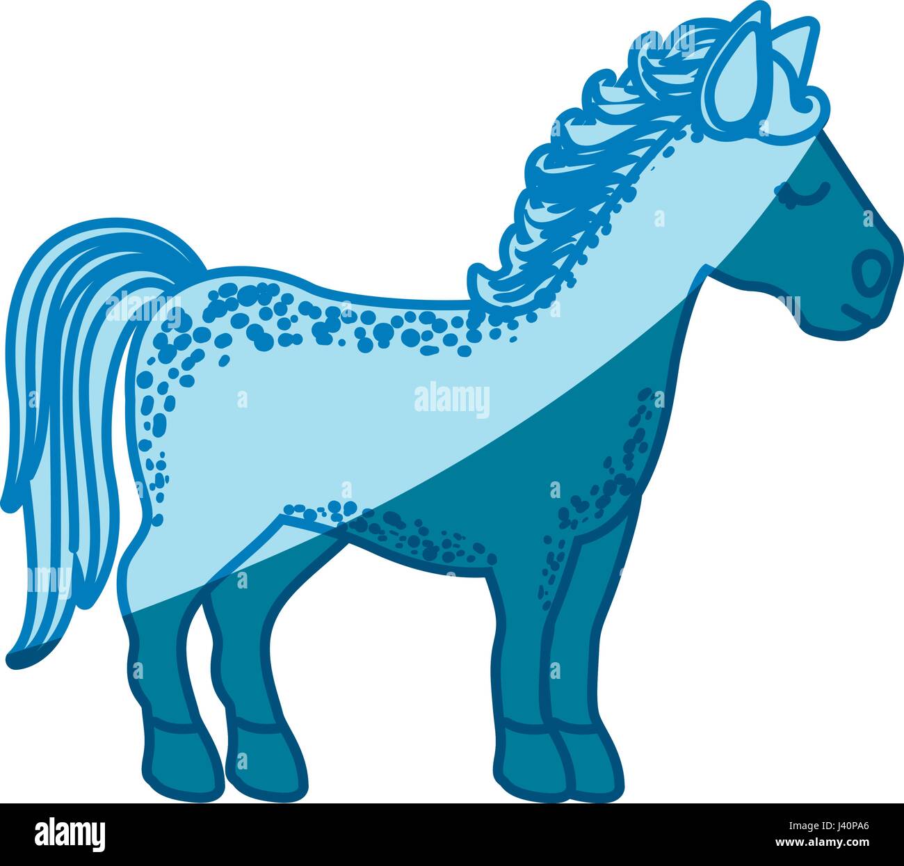 Blue Horse Clip Art