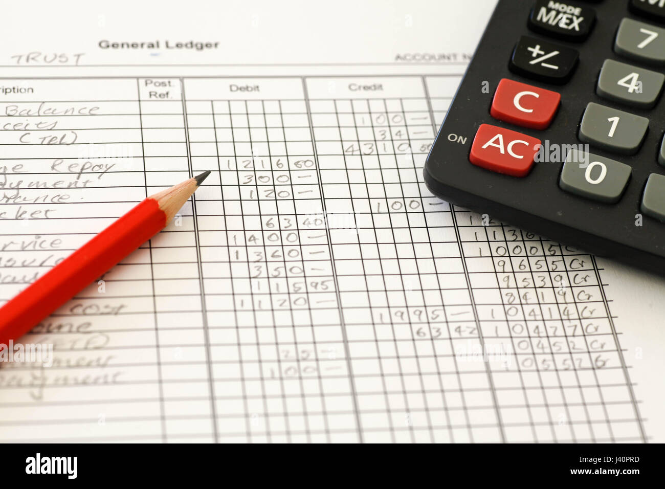Handwritten numbers ledger hi-res stock photography and images - Alamy