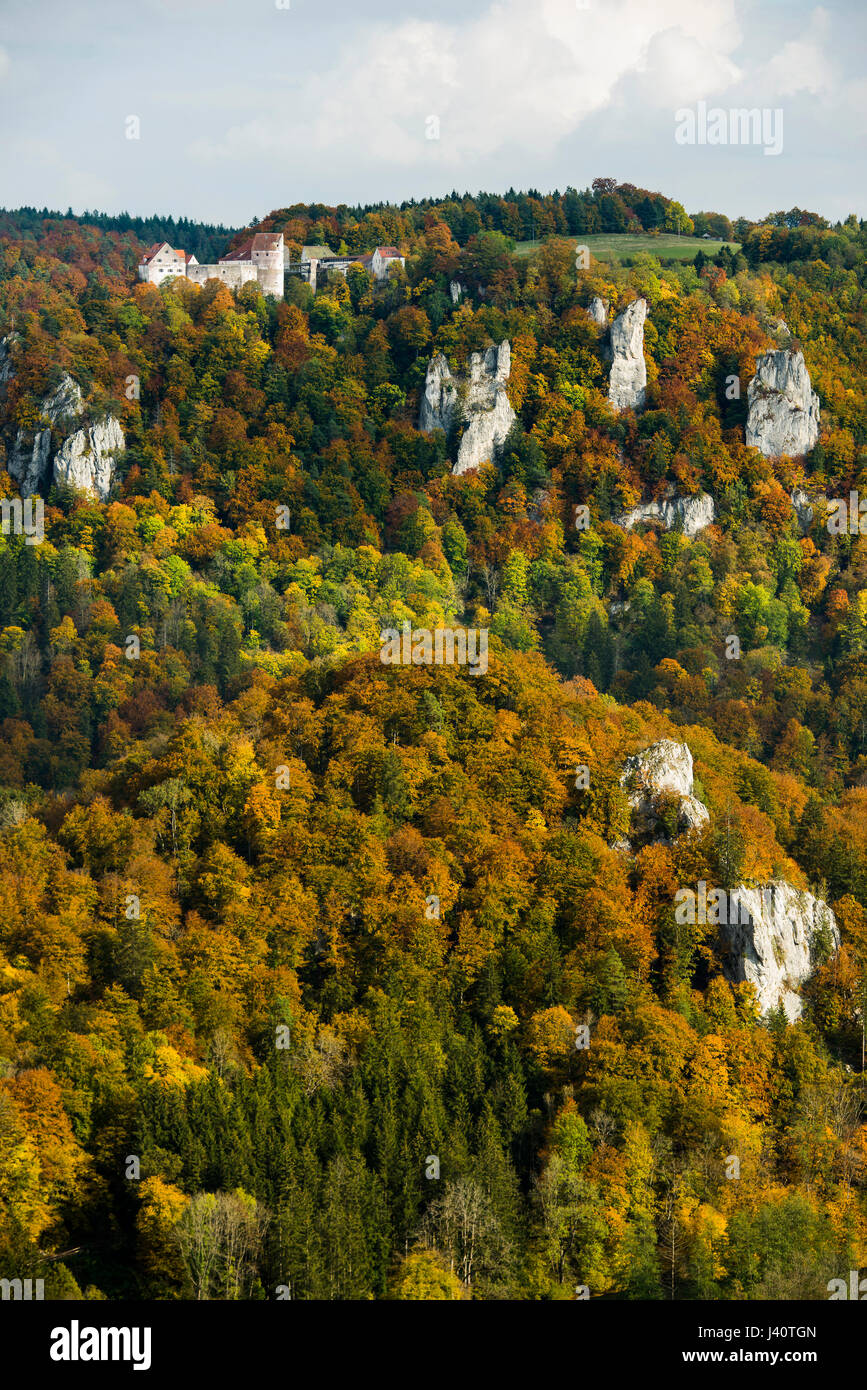 Wildenstein Castle, autumn, Upper Danube Valley, Beuron, Baden ...
