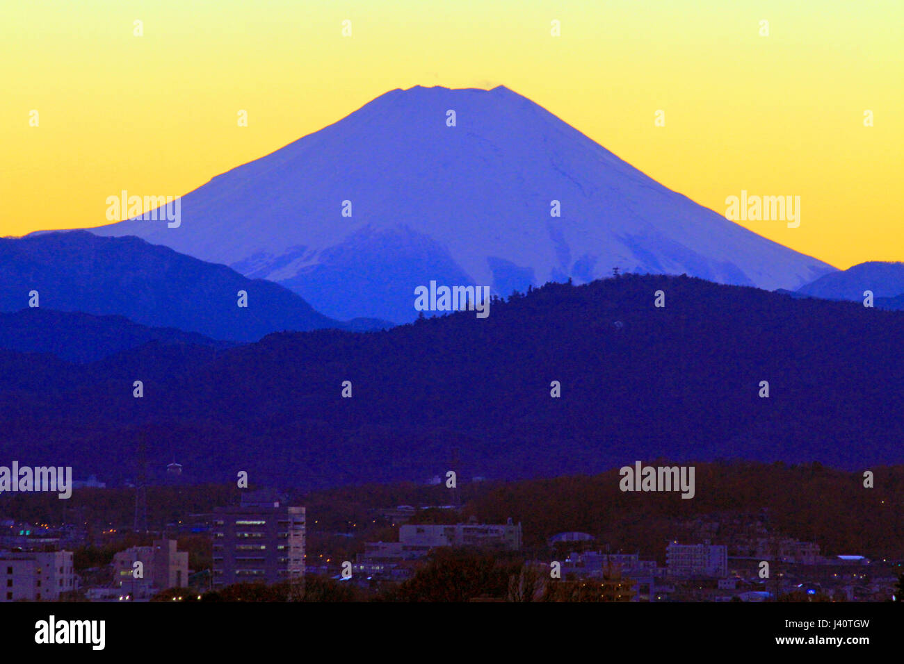 Mount fuji after sunset hi-res stock photography and images - Alamy