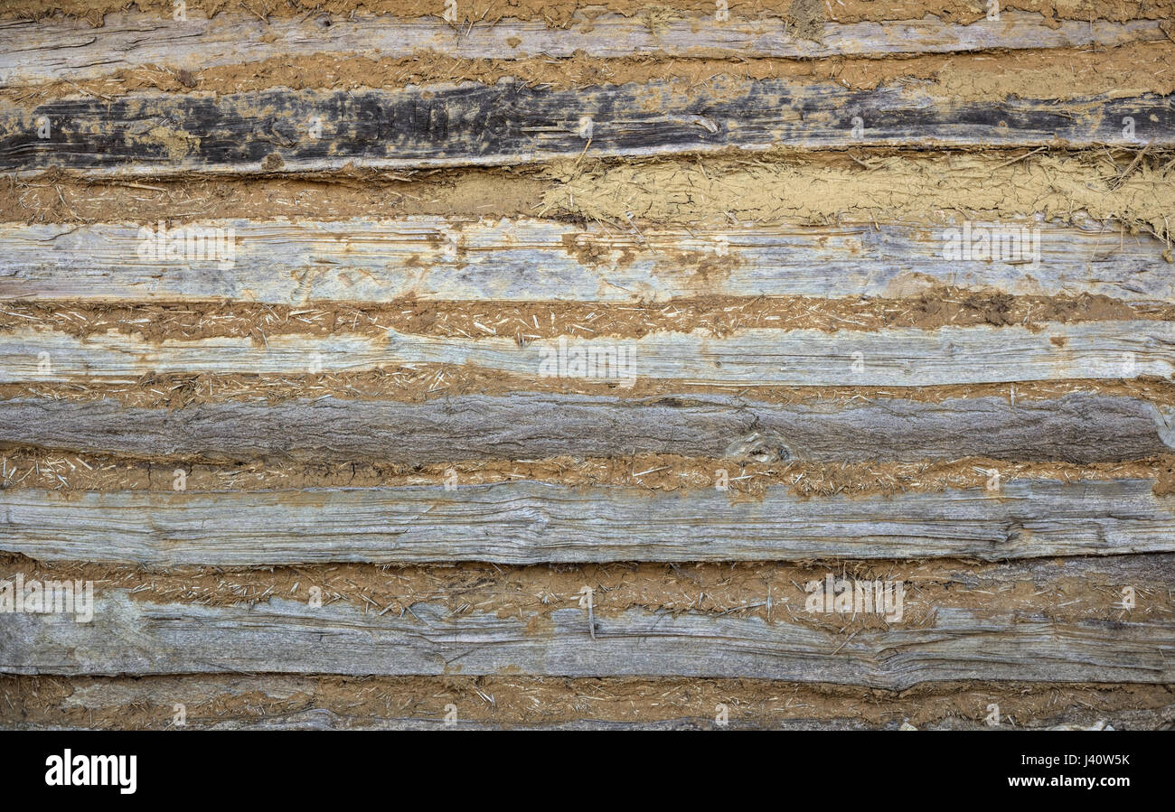 Wall of clay hut usable as a texture Stock Photo - Alamy